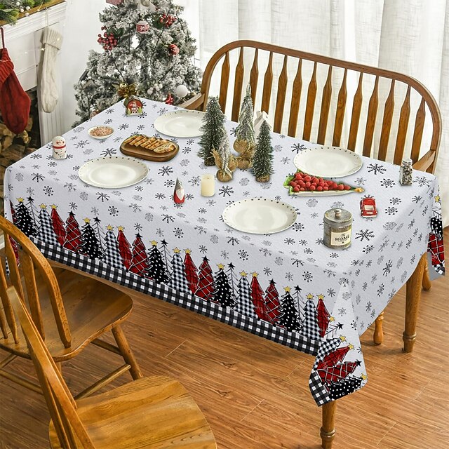 Christmas Tablecloth and Chair Cover Set Festive Dining Table Decor ...