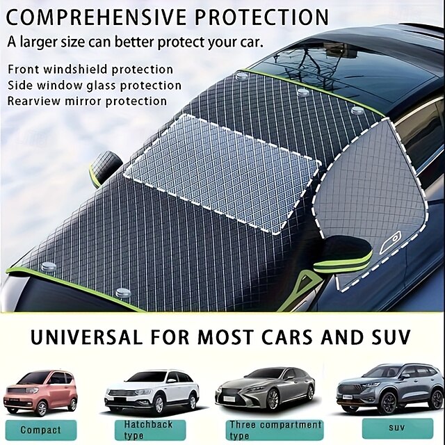 Suitable for All Car Models - Durable Oxford Cloth Windshield Cover ...