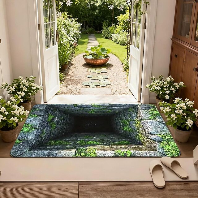 3D Optical Illusion Rug Visual Trap Floor Mat Non Slip Vortex Hole ...
