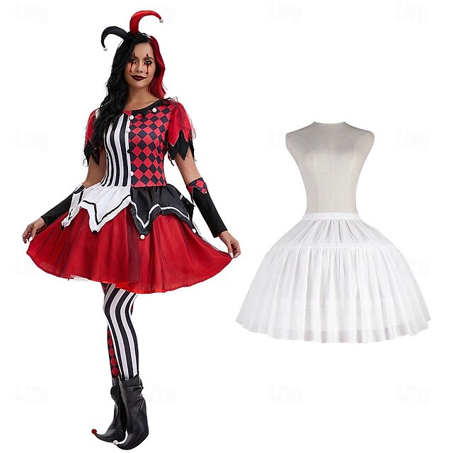 Carnival Costume Clown Jester Carnival Dress Fancy Costume Circus ...
