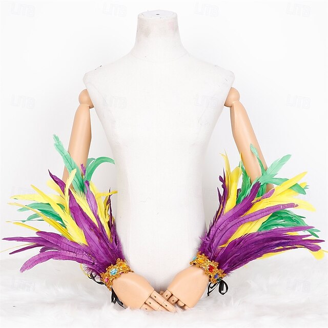 Carnival 2026 Rio Carnival Samba Accessories Mardi Gras Feather ...
