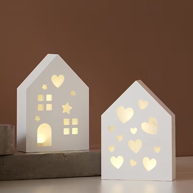 8-Pack Light-Up Hollow House Silicone Molds — DIY Resin, Plaster, Clay ...