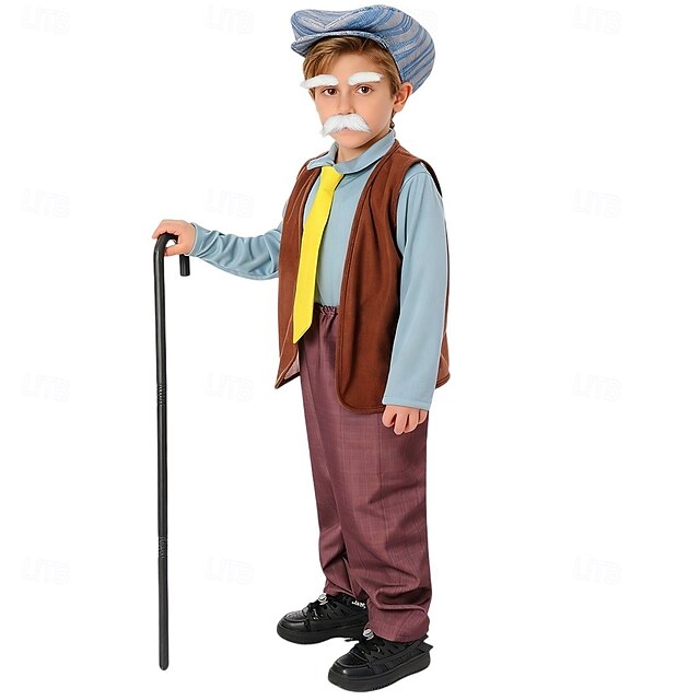 100th Day of School Costume Old Man Grandpa Carnival Fancy Costume ...