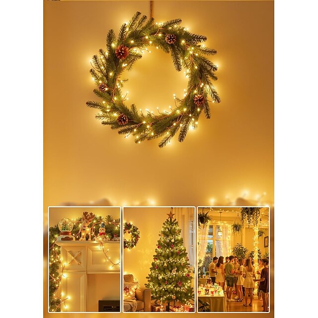 Firecracker Copper Wire Light String Fairy String Lights 8 Modes Low ...