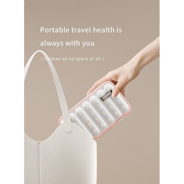 21/28 Compartment Portable Pill Organizer, 7 Days Weekly Medication ...