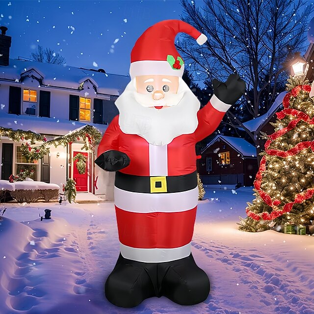 Waving Santa Claus LED illuminated inflatable air model indoor and ...