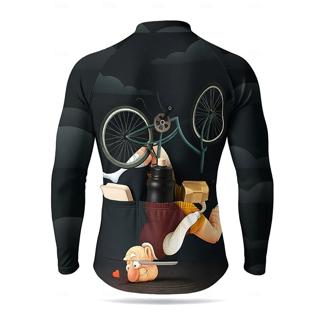 Men's Men Male Running T-Shirt Sports shirts Workout Shirt Cartoon Cartoon Character Long Sleeve ...