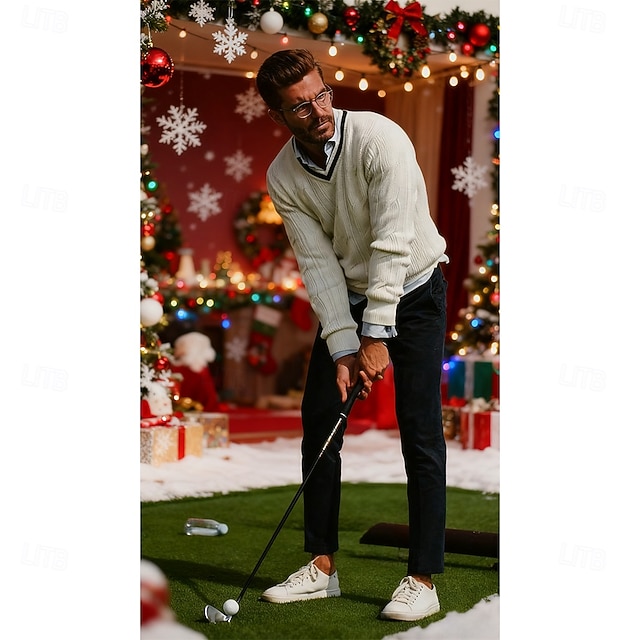 Men's Sweater Pullover Sweater Jumper Ribbed Cable Knit Cropped Knitted ...