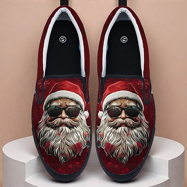 Men's Santa Claus Slip-on Shoes – Trendy and Fun, Ideal for Christmas ...