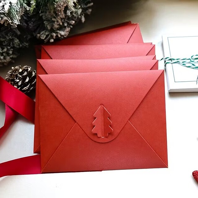 20-Pack Christmas Tree Envelopes — Handmade Holiday Envelopes (6.35" × ...
