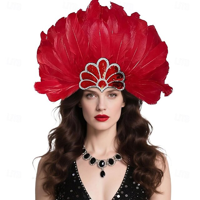 Rio Carnival Samba Accessories Carnival Feather Headdress for Women ...