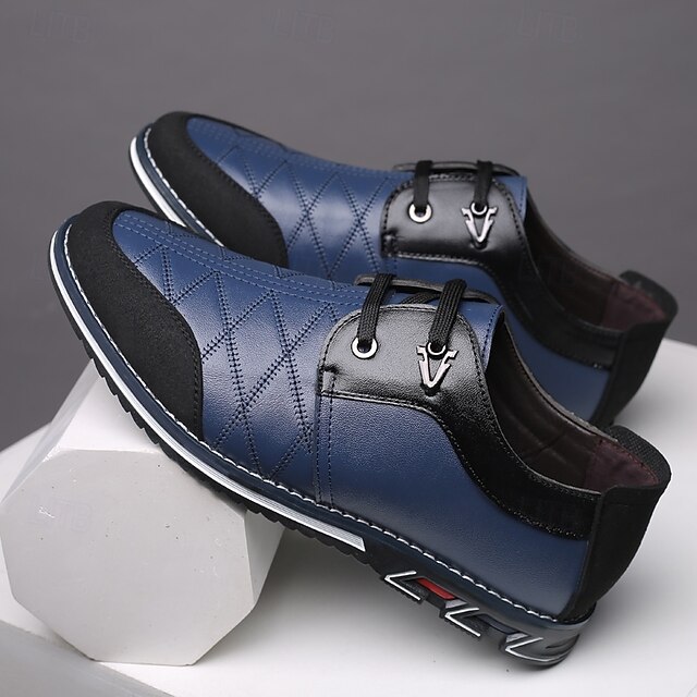 Men's Red and Black Quilted Slip-on Shoes with Elastic Laces - Trendy ...