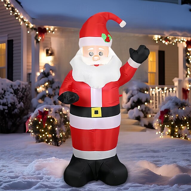Waving Santa Claus LED illuminated inflatable air model indoor and ...