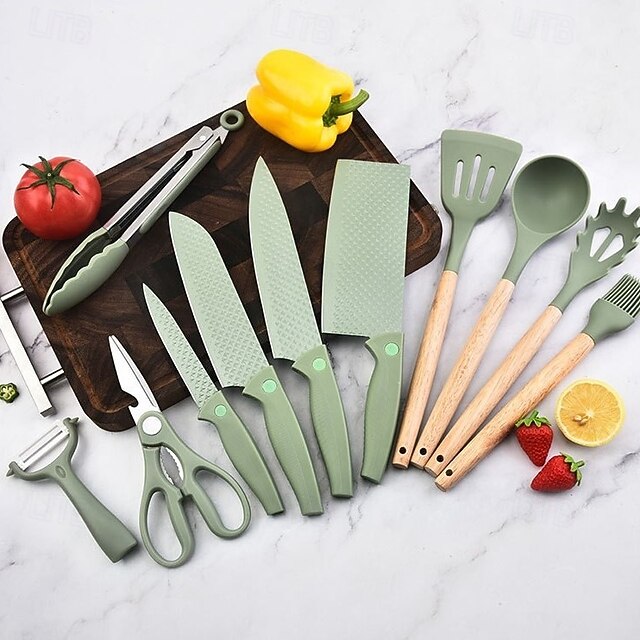 Silicone Kitchenware 12 Piece Set Of Cutting Tools Household Sharp ...