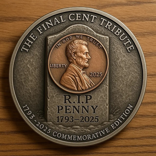 Final Cent Tribute Coin Commemorative Penny 1793–2025 – Lincoln Final ...