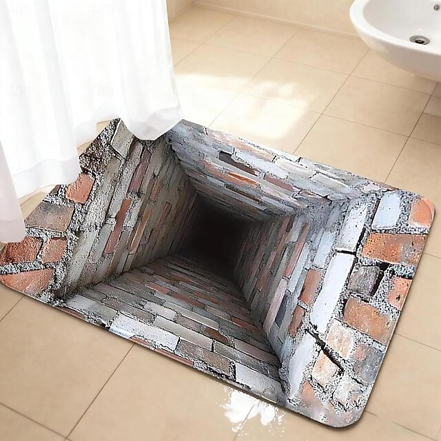 3D Optical Illusion Rug Visual Trap Floor Mat Non Slip Vortex Hole ...