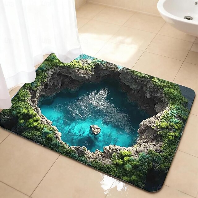 3D Optical Illusion Rug Visual Trap Floor Mat Non Slip Vortex Hole ...