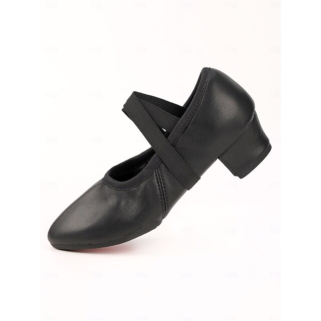 Women's Tan Leather Ballet Flats with Elastic Cross Straps ...