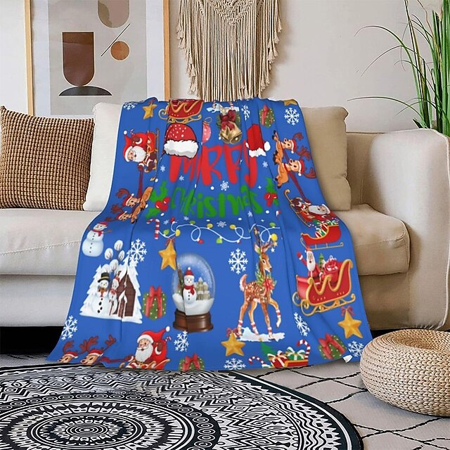 Noël Couverture Couvertures polaires Couverture pour canapé Renne ...