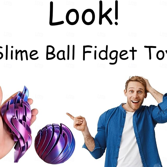 3D Printing Ball Fidget Toys, Gear Sphere Fidget Toy Twistable Liquid ...