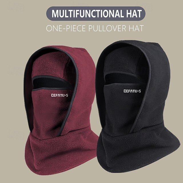 Outdoor Winter Warm Hat Neckband Integrated Cycling Mask Sports Ski ...