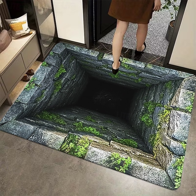 3D Optical Illusion Doormat Visual Trap Floor Mat Non Slip for Doorway ...