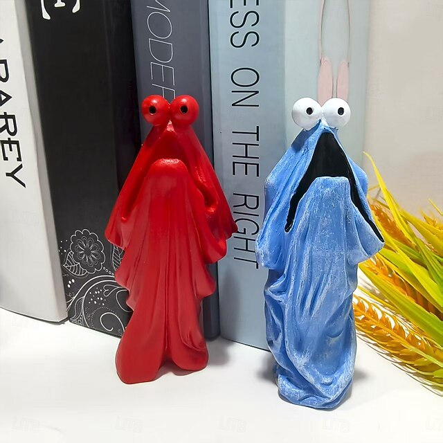 Resin Big-Eyed Monster Figurine, Cute Cartoon Desk Decoration, Creative ...