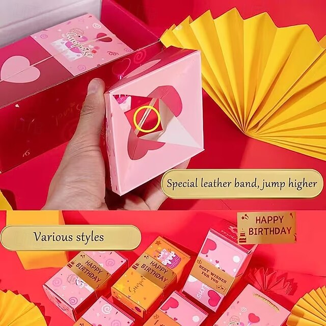 Explosion Gift Box Pop-Up Surprise Jumping Box for Birthdays Valentine ...