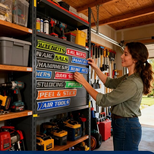 12 Pack of Magnetic Toolbox Labels, 3D-Printed Tool Box Labels, General ...