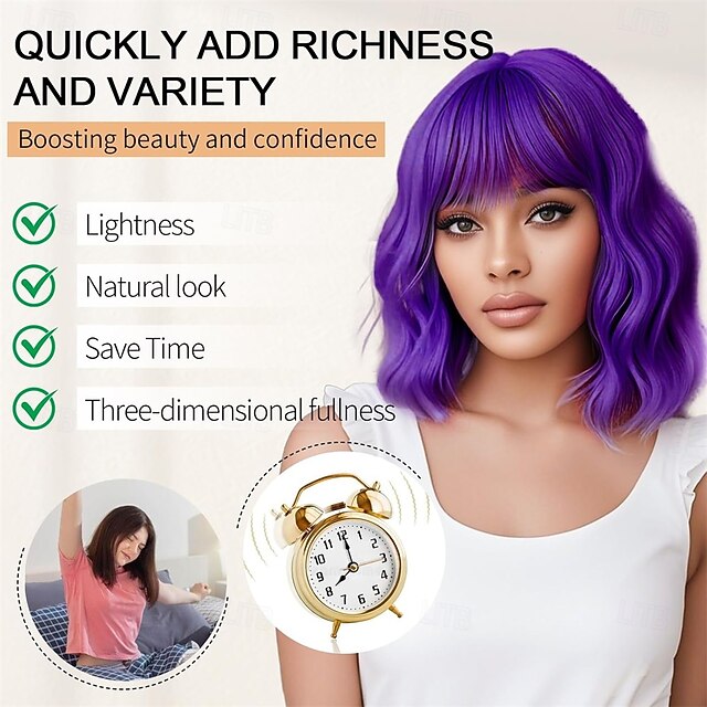 Carnival Wig 2026 Blonde Pink Red Curly Bob Short Synthetic Festival ...