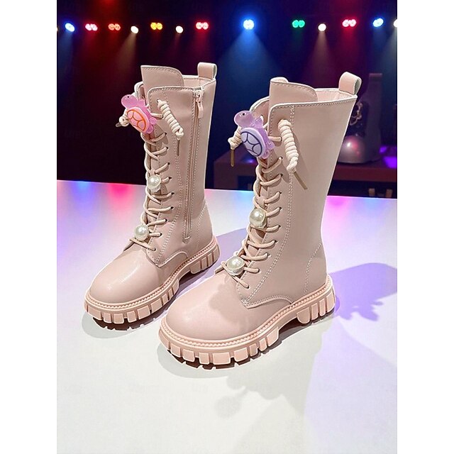 Kid's Korean Idol Inspired Pop Star Costume Shoes - Lace-Up Boots with ...