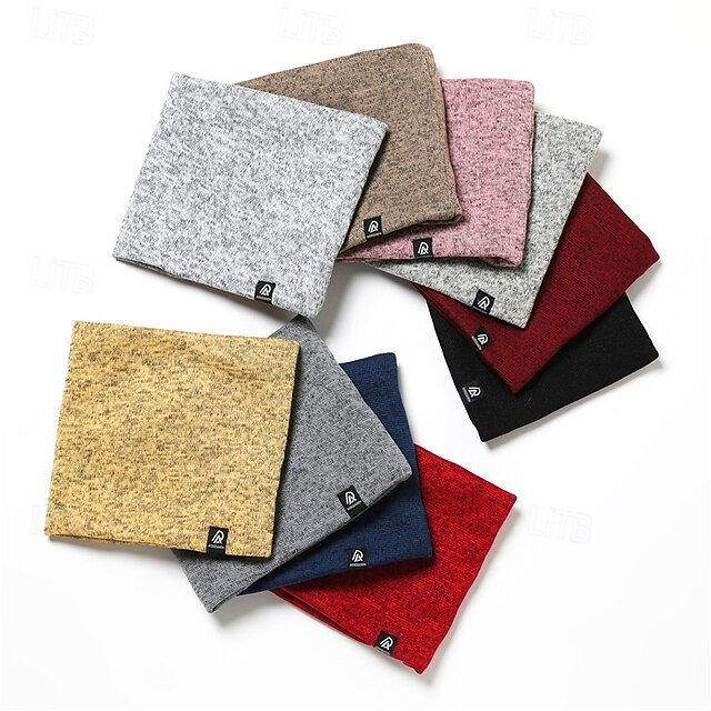 Fashion Soft Knitted Neck Warmer Sport Scarf Women Men Face Cover ...
