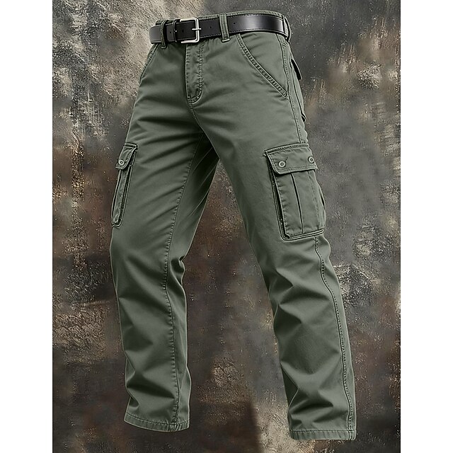 Hombre Pantalones cargo Pantalones pantalones de trabajo Botones Multi ...