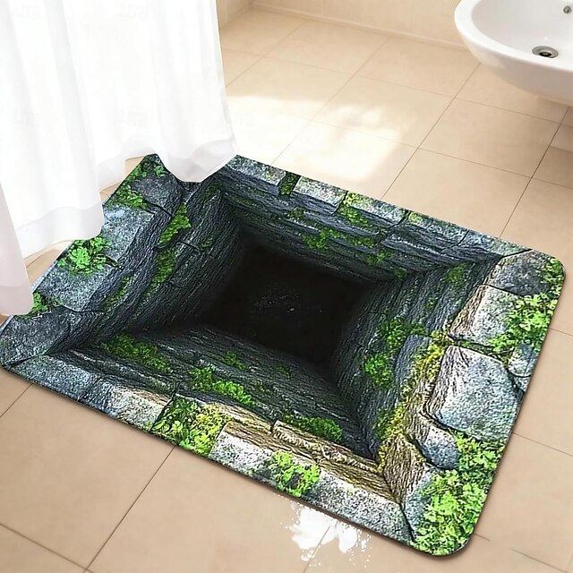 3D Optical Illusion Rug Visual Trap Floor Mat Non Slip Vortex Hole ...