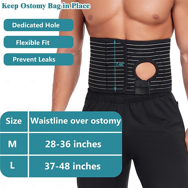 Adjustable Ostomy Belt for Men Women, Stoma Support Belt Covers with ...