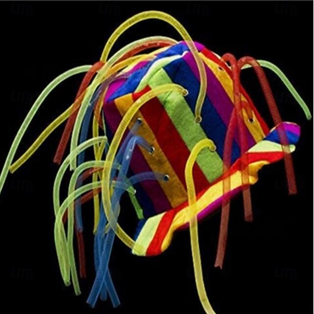 LED Clown Top Hat Jester Carnival Fancy Costume Light Up Hat Circus ...