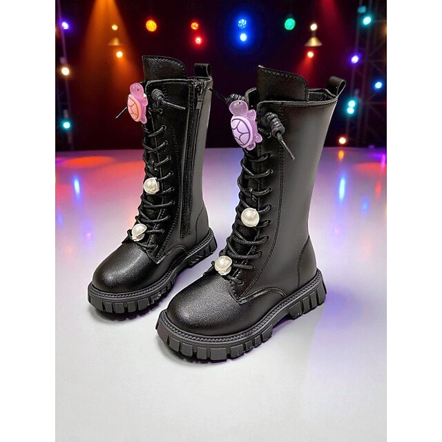 Kid's Korean Idol Inspired Pop Star Costume Shoes - Lace-Up Boots with ...