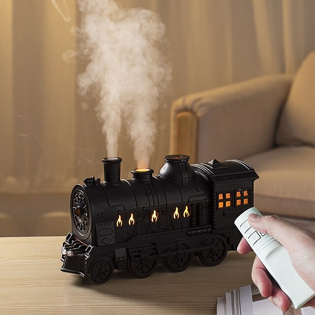 Vintage Train Humidifier Aromatherapy Machine 300ML Jellyfish Spray ...