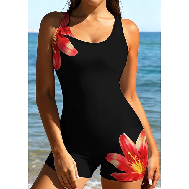 Women's Medium Rash Guard One Piece Surfing Suit Bathing Suit Floral ...