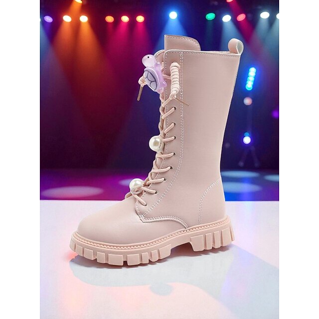 Kid's Korean Idol Inspired Pop Star Costume Shoes - Lace-Up Boots with ...