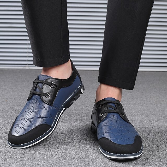 Men's Red and Black Quilted Slip-on Shoes with Elastic Laces - Trendy ...