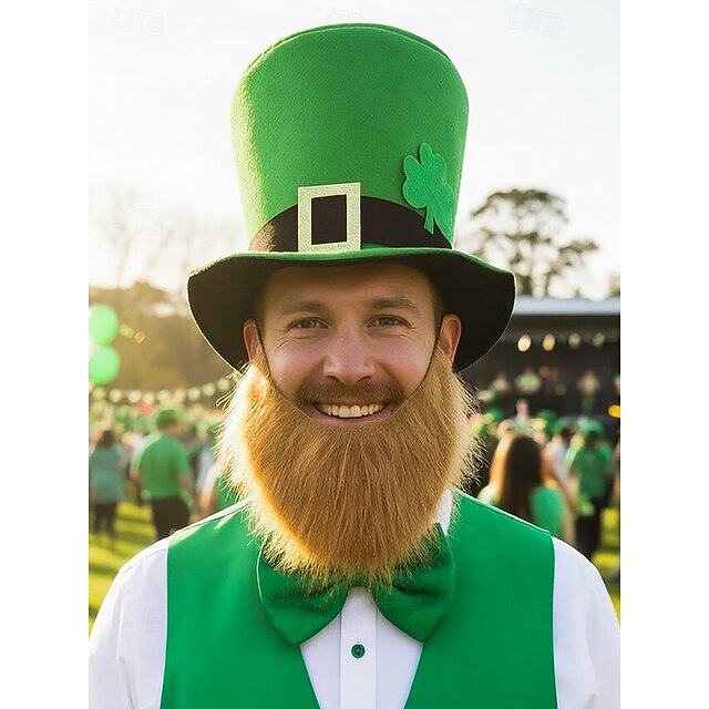 Men's St. Patrick's Day Leprechaun Costume Accessory Set, Polyester ...