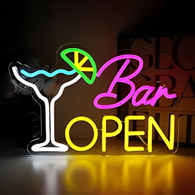 Insegna al neon per cocktail, decorazione da parete, insegna a LED da ...