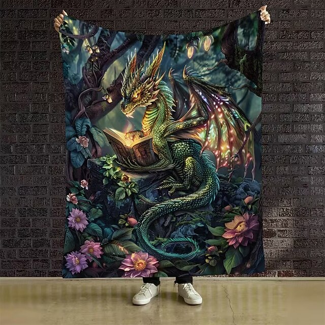 Blanket Fleece Throw Blanket for Couch Dragon Gift Classic 3D Fantasy ...