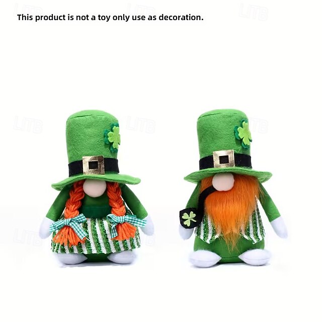 St. Patrick's Day Plush Leprechaun Handcrafted Lucky Irish Leprechaun ...