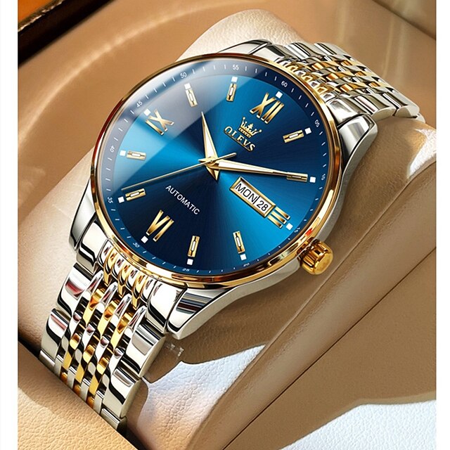 The New Olevs Men'S Business Watch With Luminous Calendar Day Display ...