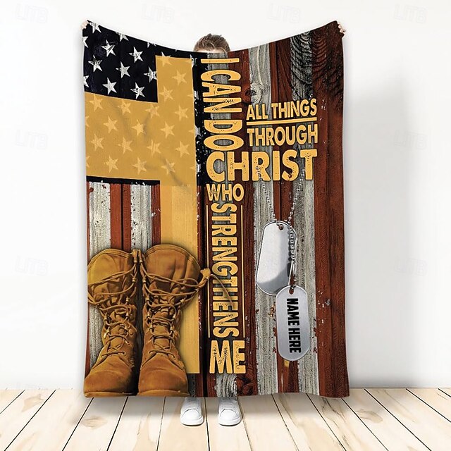 Independence Day Blanket Fleece Throw Blanket for Couch Gift American ...