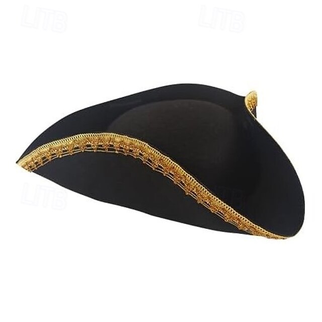 Retro Vintage Medieval Hat Tricorner Hats Colonial Fancy Dress Unisex ...
