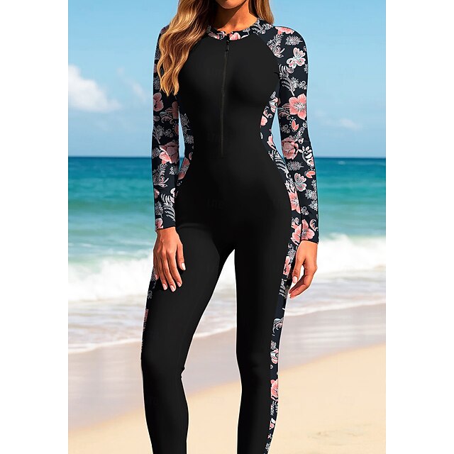 Women's Rash Guard Full Body Rash Guard One Piece Surfing Suit Floral ...