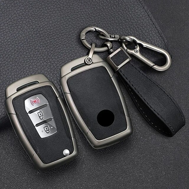 Zinc Alloy Leather Car Flip Key Case Cover Shell Fob For SsangYong ...